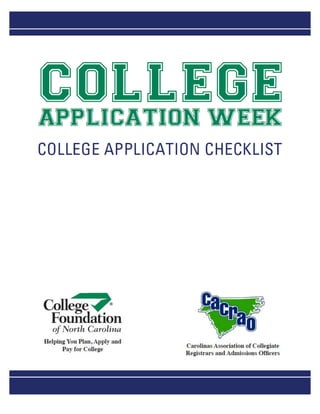 College application checklist student (complete) | PDF