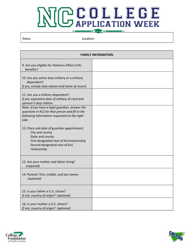 College application checklist student (complete) | PDF