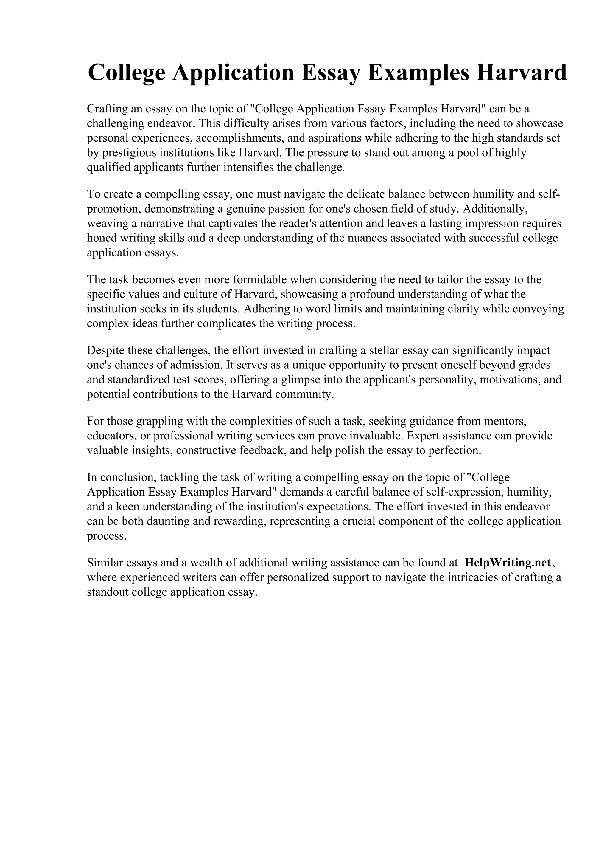 College Application Essay Examples Harvard.pdf