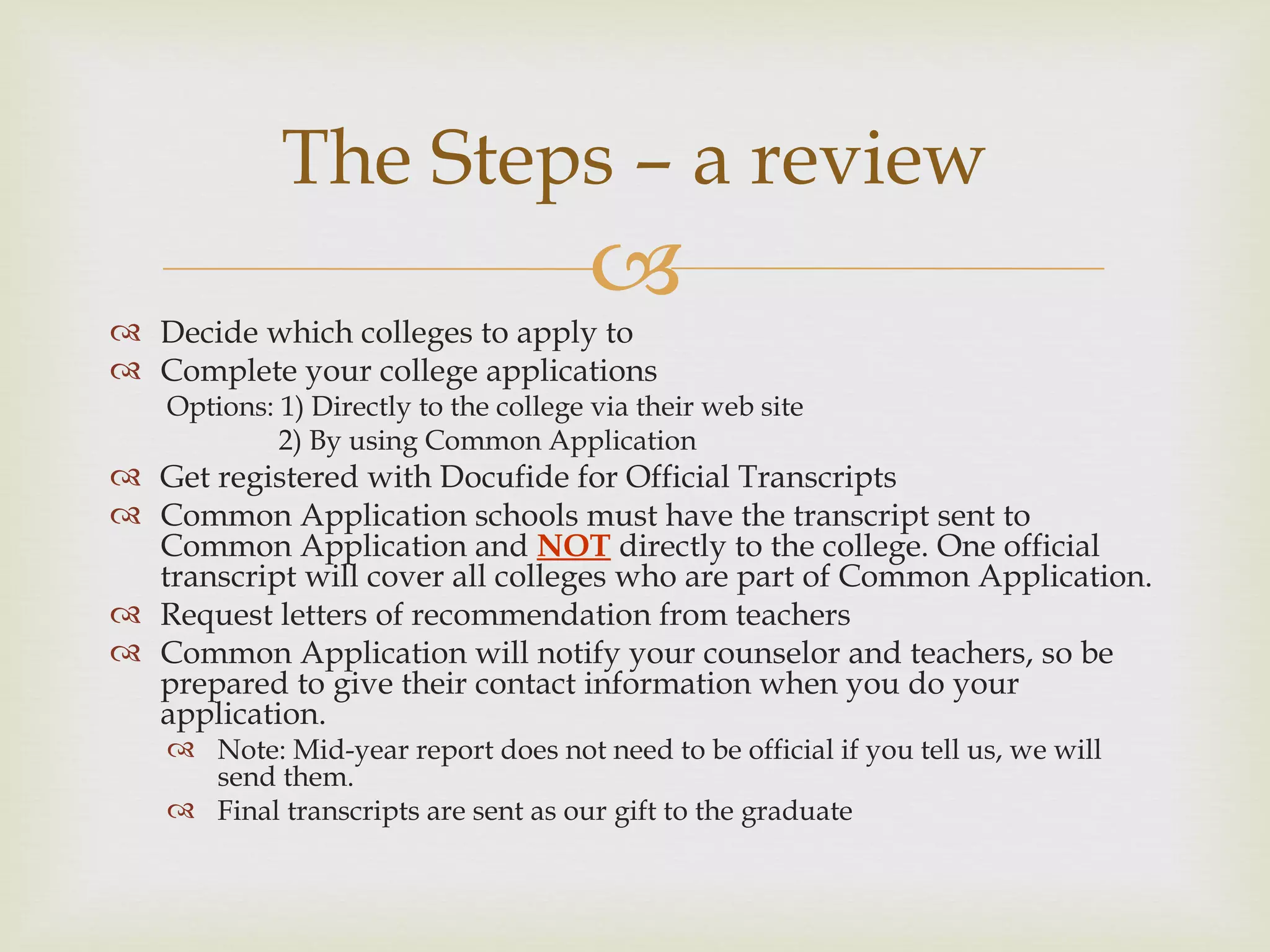 College applications 101 | PPT