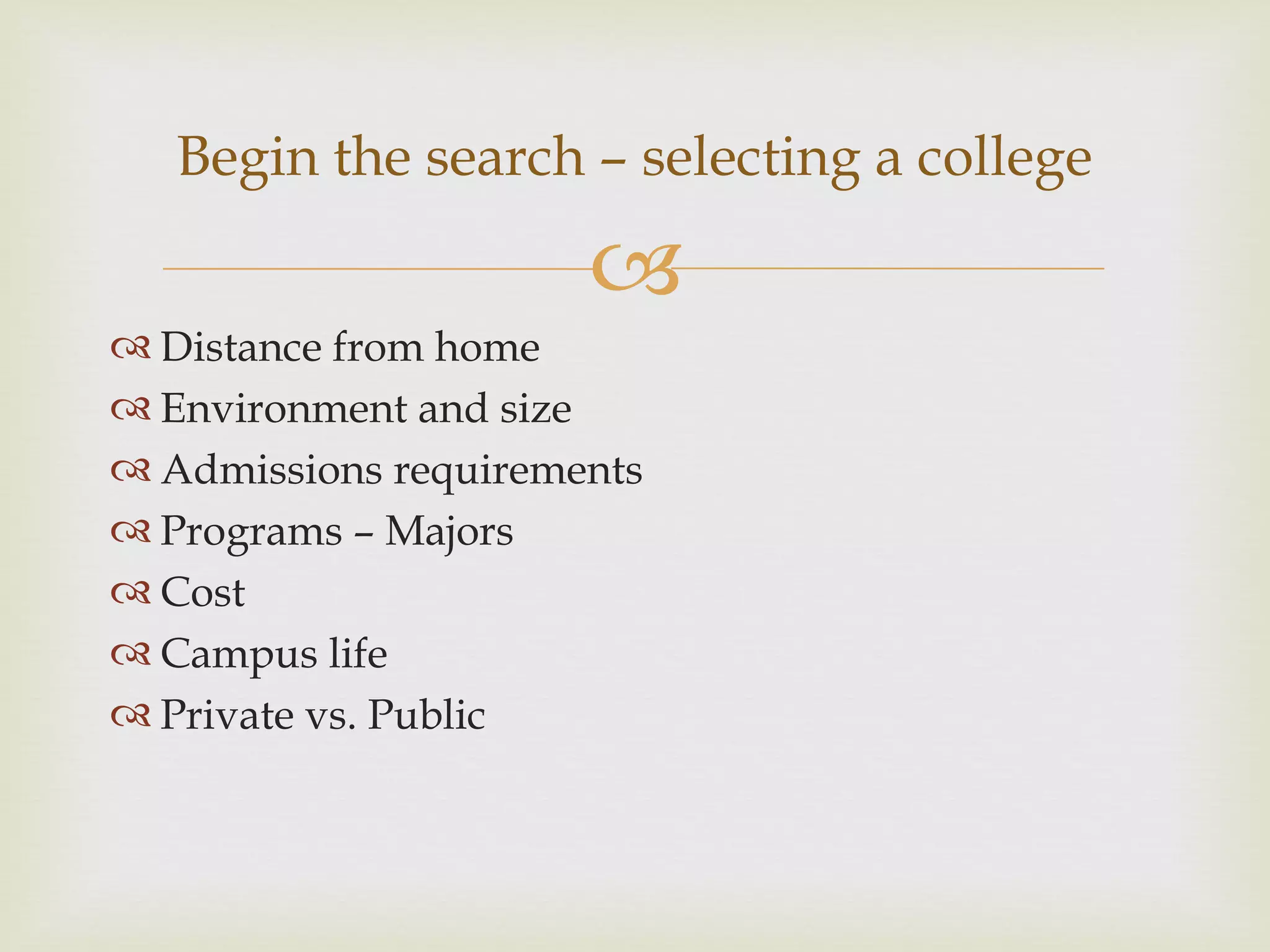 College Applications 101 Ppt