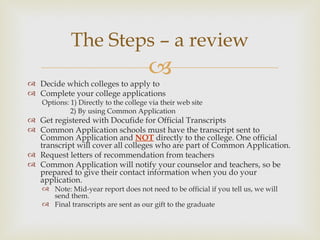 College applications 101 | PPT