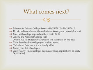 College Applications 101 Ppt