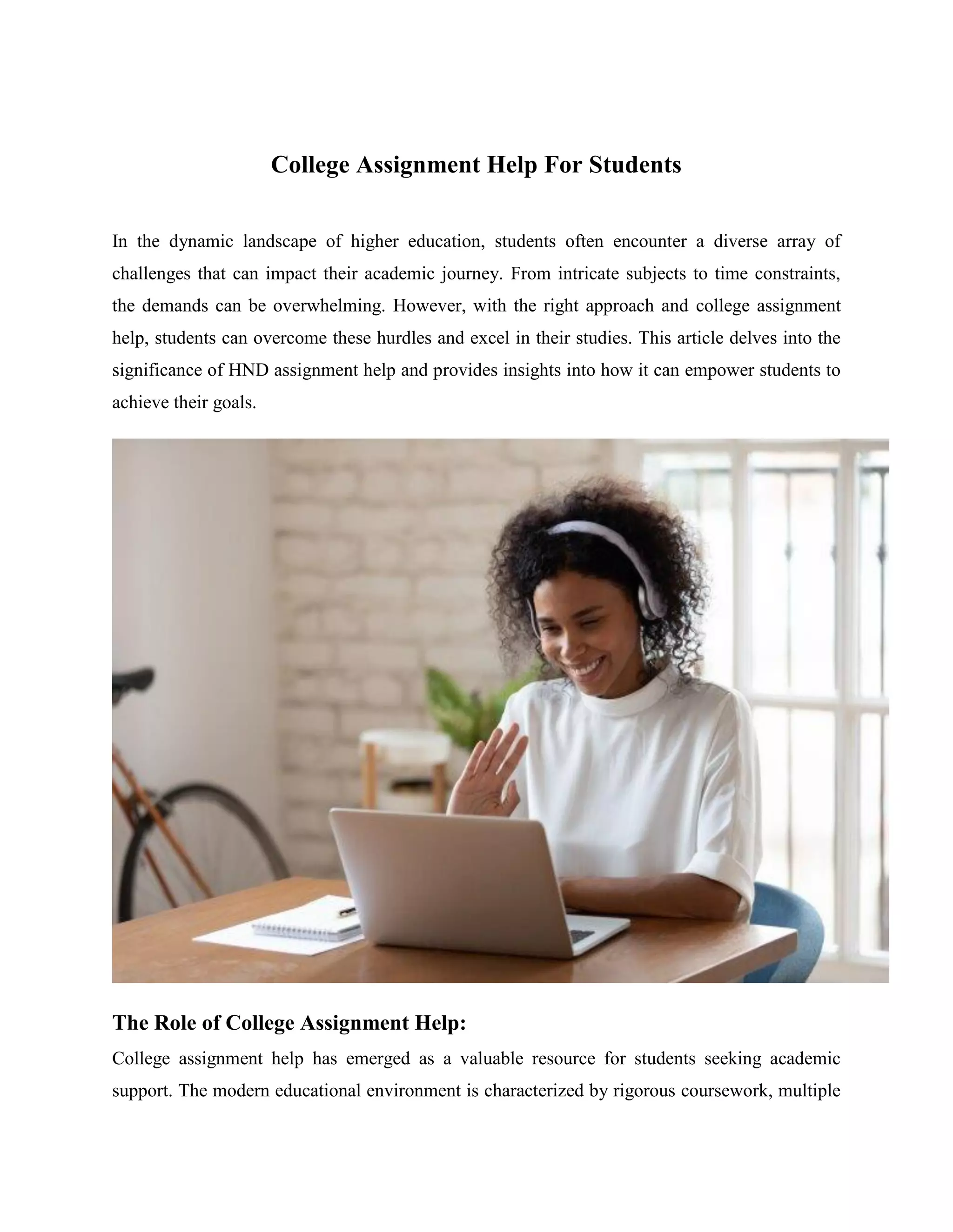 College Assignment Help For Students.pdf