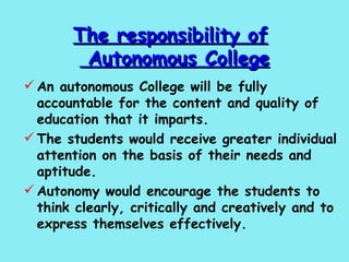 College Autonomy | PPT