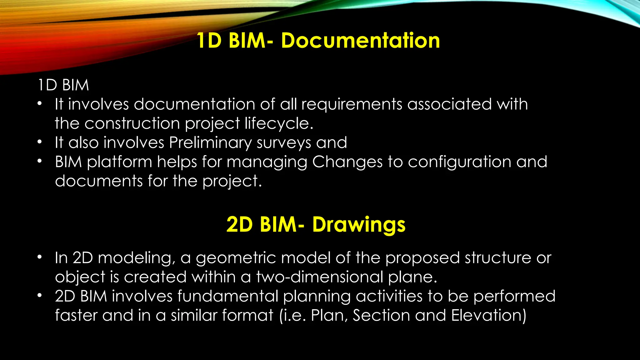 College BIM presentation, What is BIM and Dimensions of BIM | PPTX