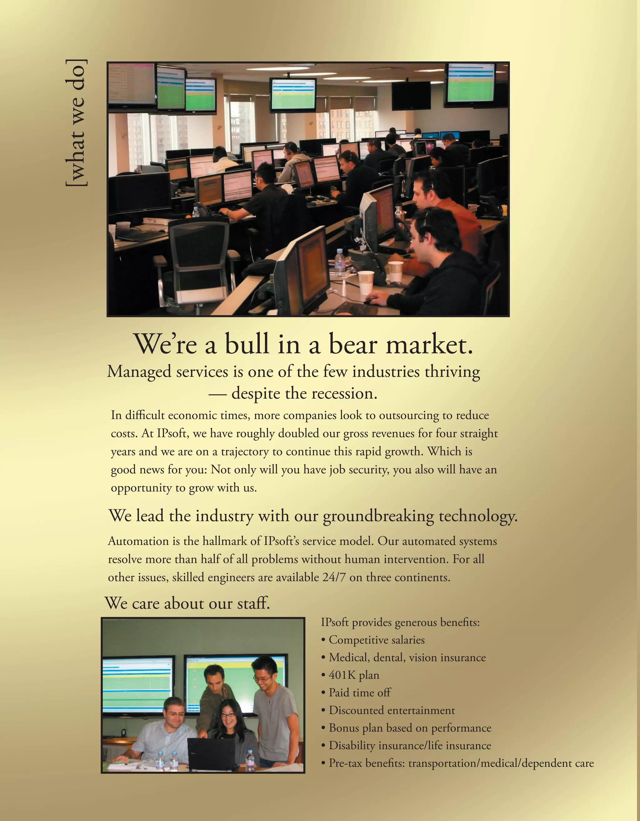 IPsoft Recruitment Brochure | PDF