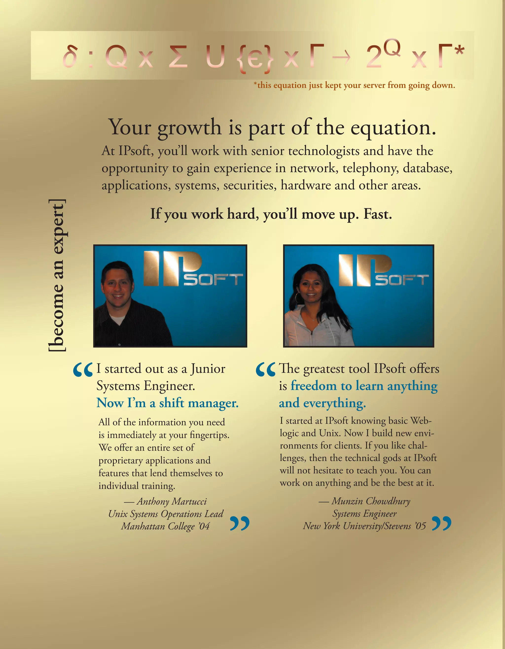 IPsoft Recruitment Brochure | PDF