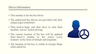 College Bus Tracking Application | PPTX