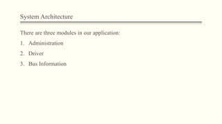 College Bus Tracking Application | PPTX