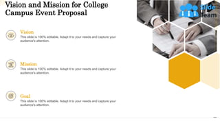 College Campus Event Proposal PowerPoint Presentation Slides | PDF