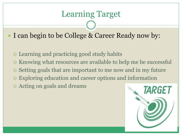 College career readiness 2017 lesson #2 | PPTX