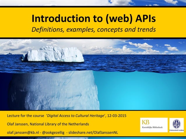 Introduction to (web) APIs - definitions, examples, concepts and trends | PPT