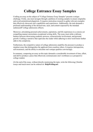 College Entrance Essay Samples.pdf