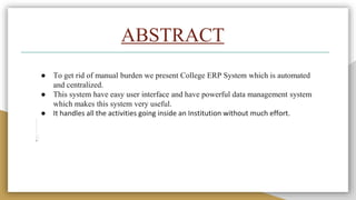 College ERP System | PPTX