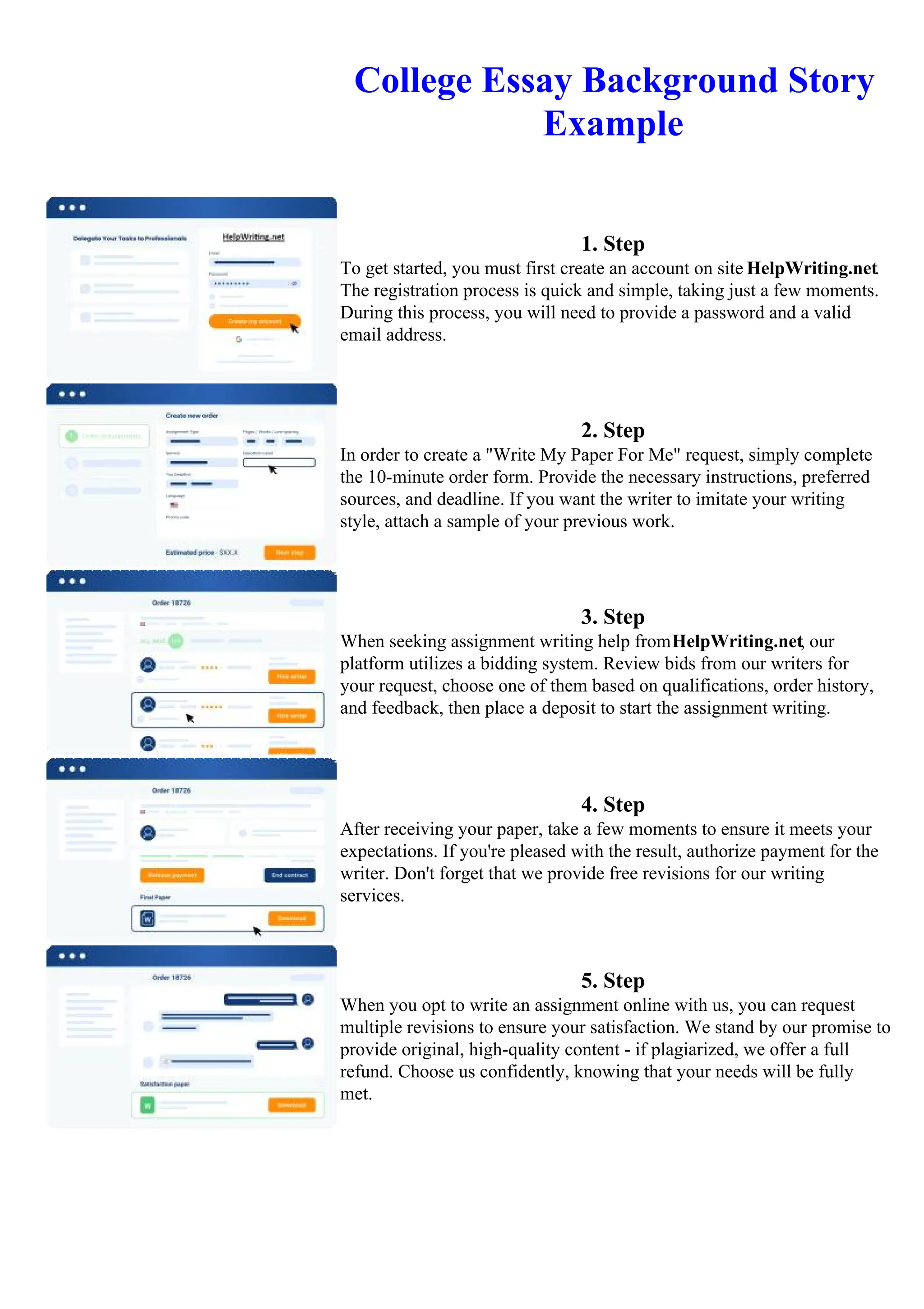 College Essay Background Story Example | PDF