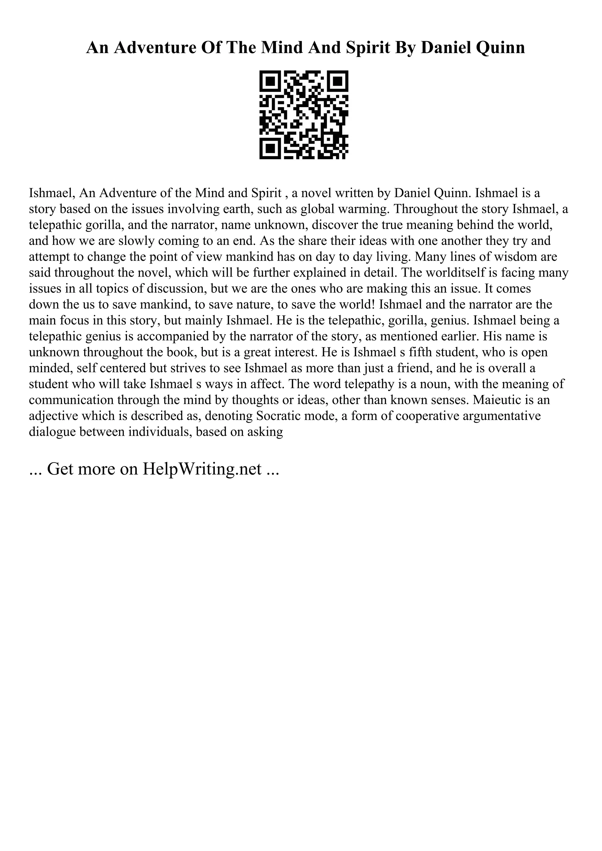 College Essay Background Story Example | PDF