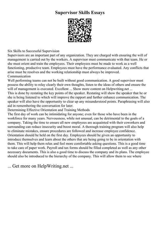 College Essay Background Story Example | PDF