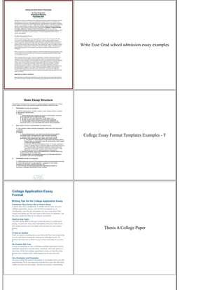 College Essay Guidelines | PDF