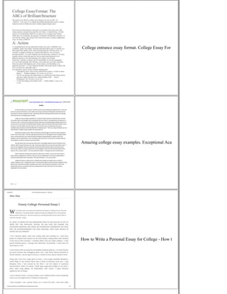 College Essay Guidelines | PDF