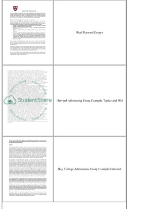 College Essay Harvard | PDF