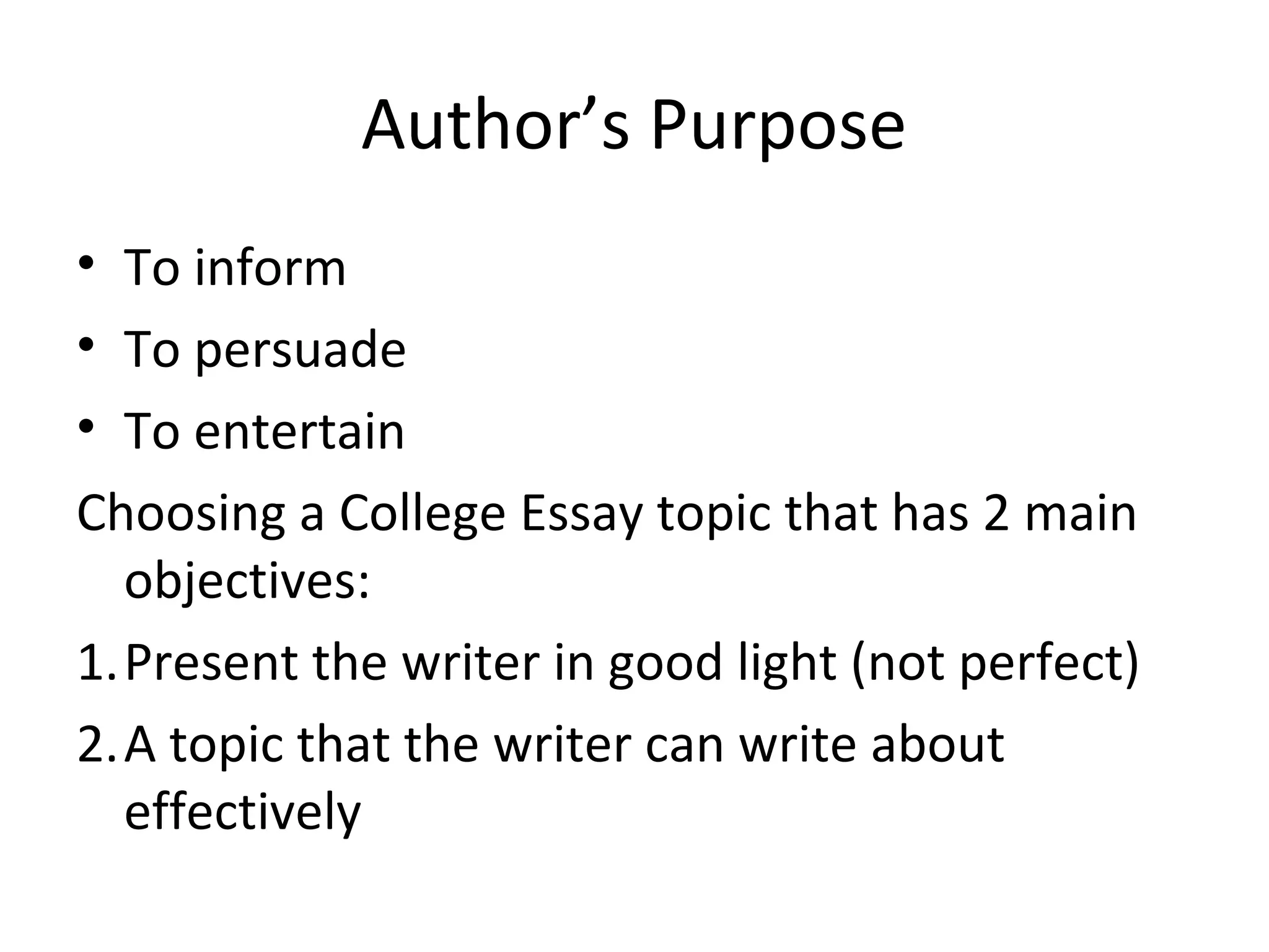 College essay intro | PPT