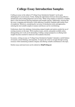 College Essay Introduction Samples.pdf