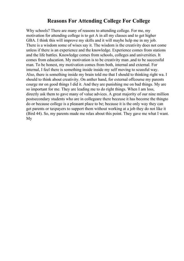 College Essay Personal Statement Examples | PDF