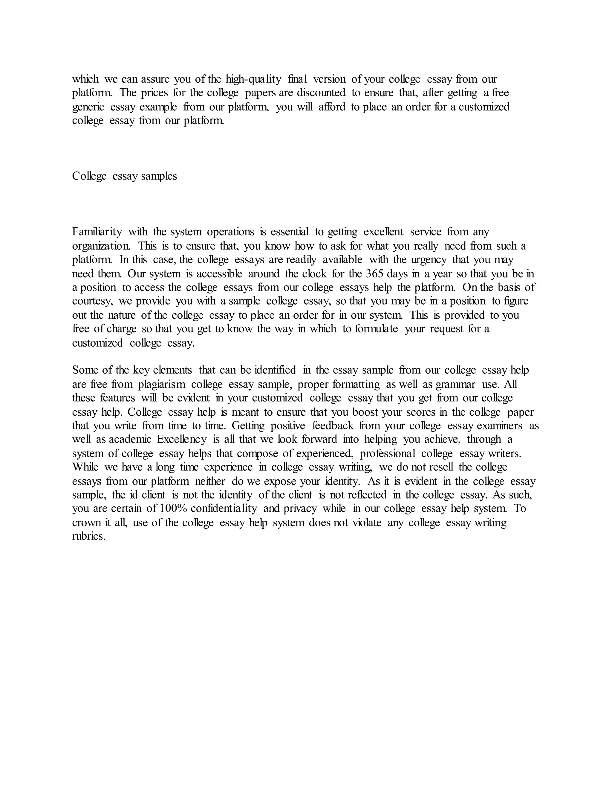 College essays | DOCX