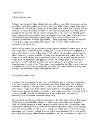 College essays | DOCX