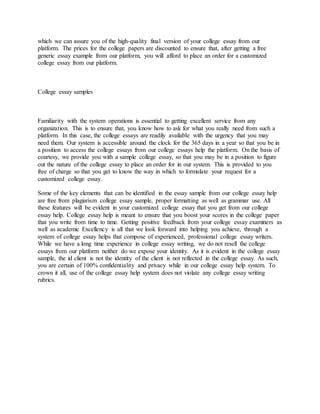 College essays | DOCX