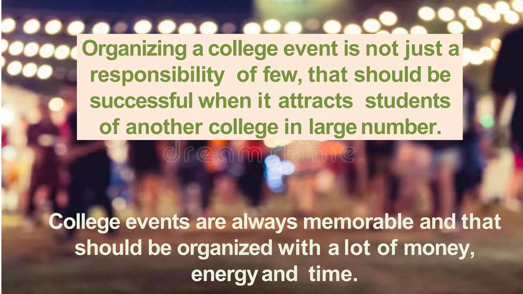 College Event Management - Presentation | PPTX