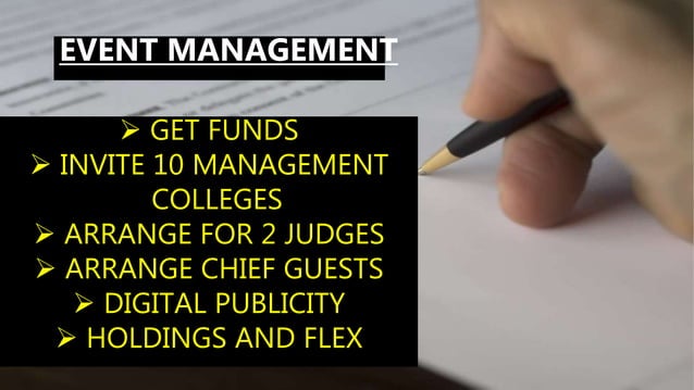 College Event Management - Presentation | PPTX | College Planning ...