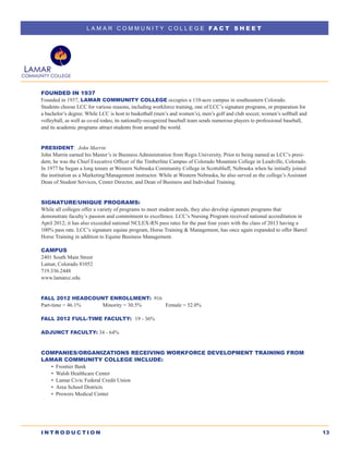 College Fact Sheets | PDF