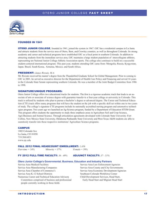 College Fact Sheets | PDF