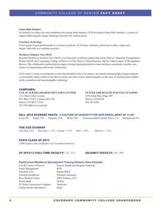 College Fact Sheets | PDF