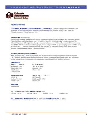 College Fact Sheets | PDF