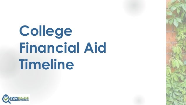 College financial aid timeline