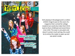 College magazine cover/contents analysis | PPT