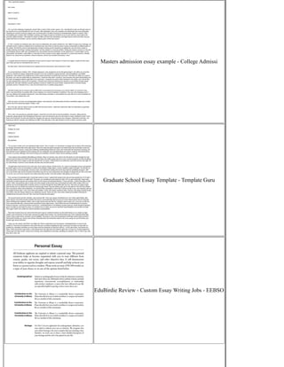 College Graduate Essay | PDF