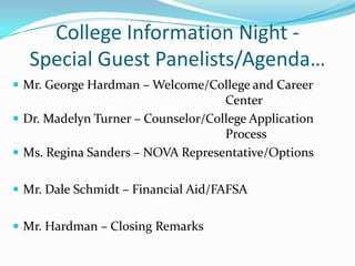 College information night | PPT