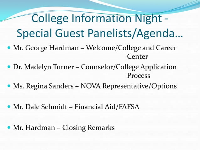 College information night | PPT