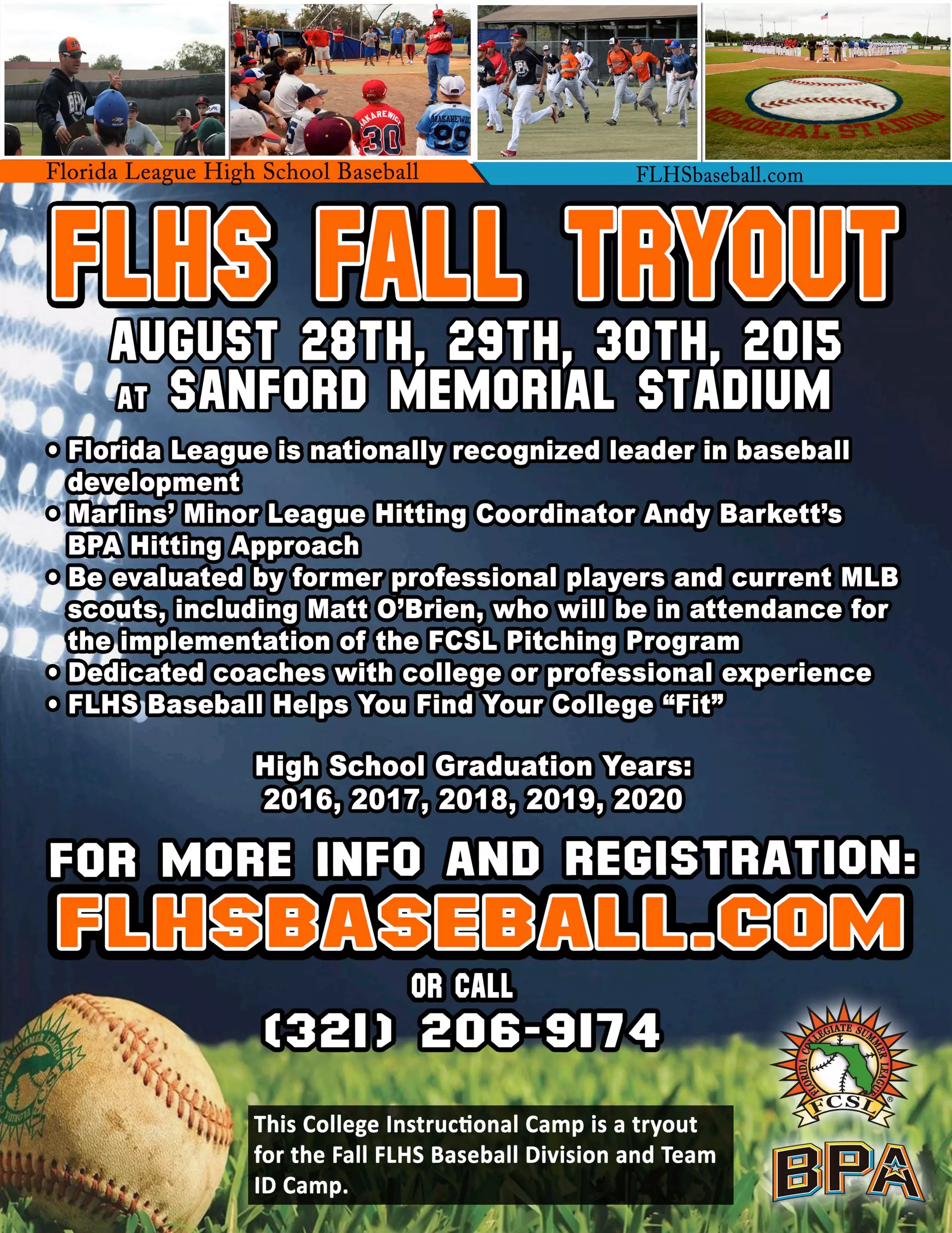 FCSL College Instruction Flyer | PDF | College Baseball | College Sports