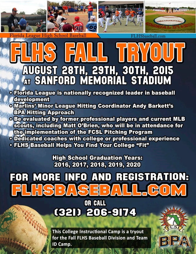 FCSL College Instruction Flyer | PDF | College Baseball | College Sports