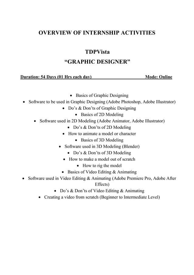 INTERNSHIP REPORT.pdf | Graphics Software | Computer Software and Applications
