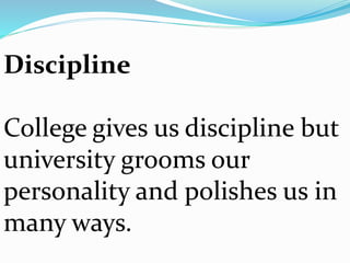 School Life vs University life | PPTX