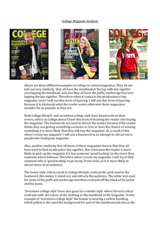 College magazine analysis | PDF