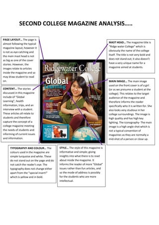 College magazine analysis 2 | PDF