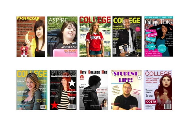College magazine covers | DOCX