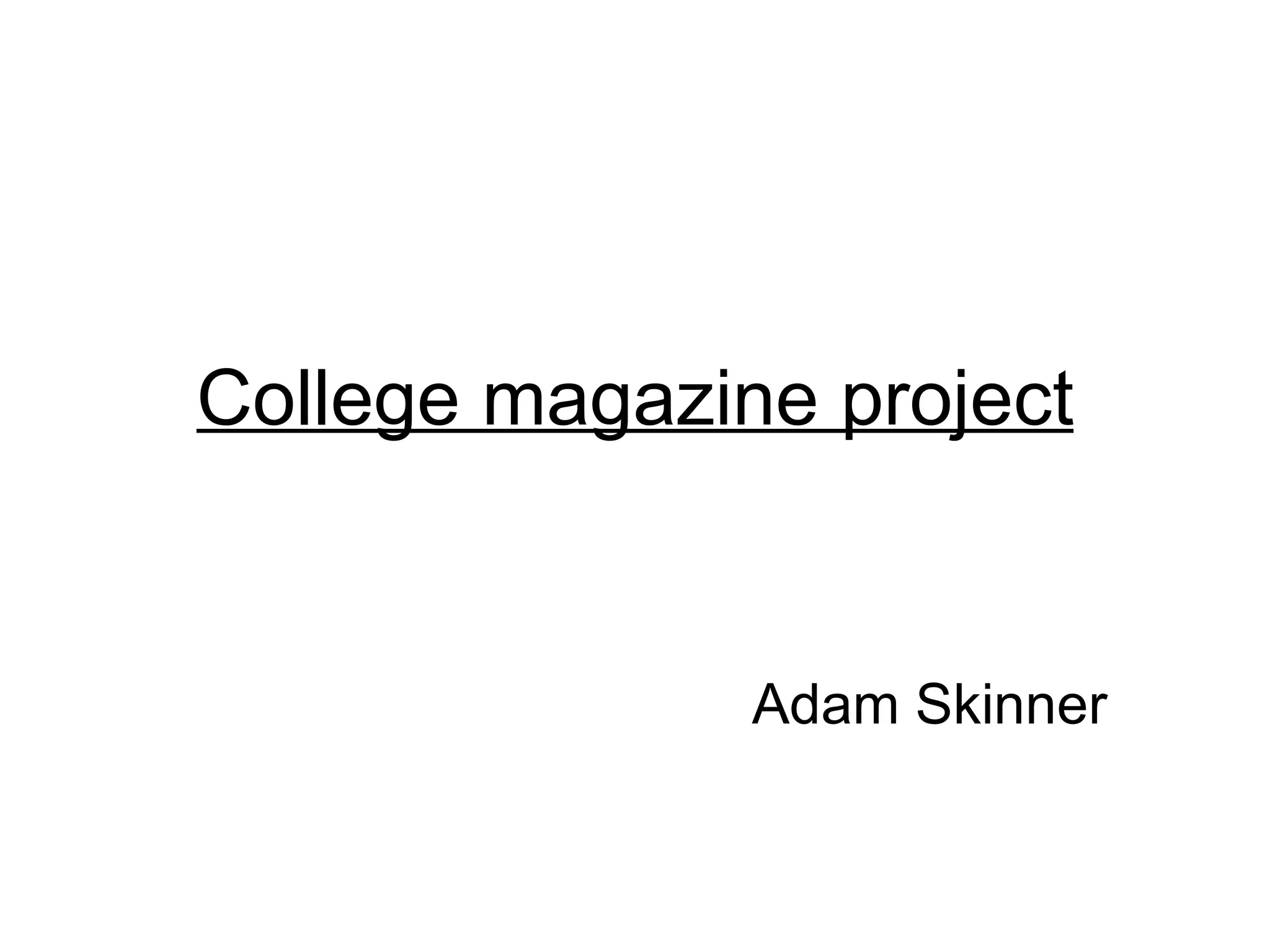 College magazine project | PPT